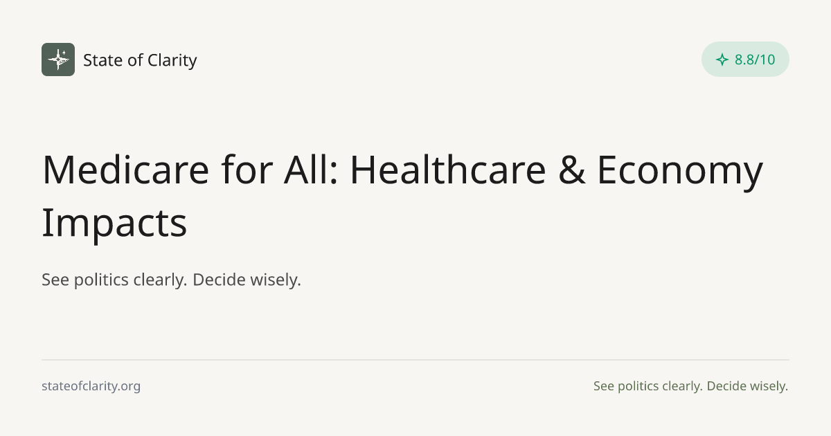 Medicare for All: Healthcare & Economy Impacts | State of Clarity